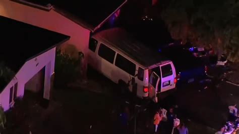 6 Hospitalized 3 Of Them Critical After Van Hits Parked Vehicles