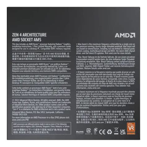 Amd Ryzen 5 7600 380ghz 6 Çekirdek 38mb Önbellek Soket Am5 İşlemci