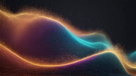 Premium Photo Wave Of Particles Abstract Particle Data Visualization