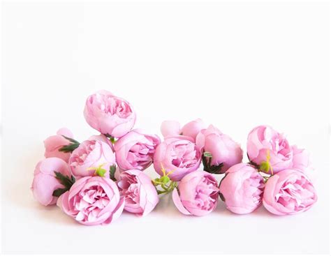 12 Mini Peonies In Pink Artificial Flowers Pink Peonies Pink Peony