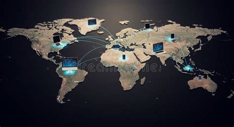 Global Network Connections A World Of Interconnectivity Global Network Devices Worldwide