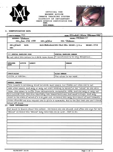 Asylum Registration Form By Therealakatsuki On Deviantart