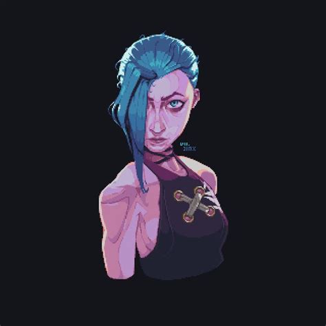 Jinx Pixel Art Pixel Art Digital Texture Art Reference