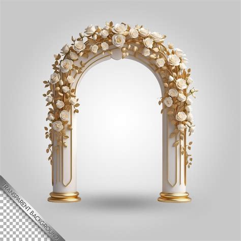 Premium Psd A Decorative Arch With A Gold Frame