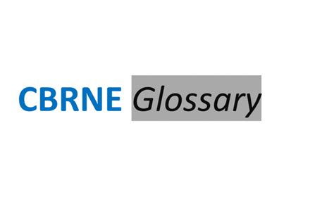 Cbrne Glossary Preparecenter
