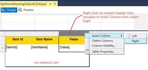 Show Running Total In Ssrs Sql Bi Tutorials