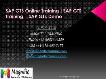 PPT Sap Gts Online Training And Certification By SAp Professionals PowerPoint Presentation