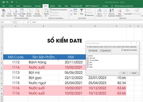 Hướng Dẫn Xử Lý Dòng Dữ Liệu Trùng Lặp Trong Excel 1kho