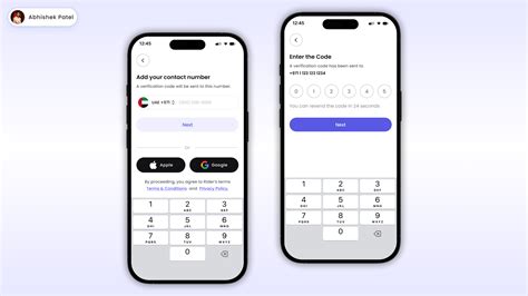 Mobile Number And Otp Verification Ui Light Theme Figma