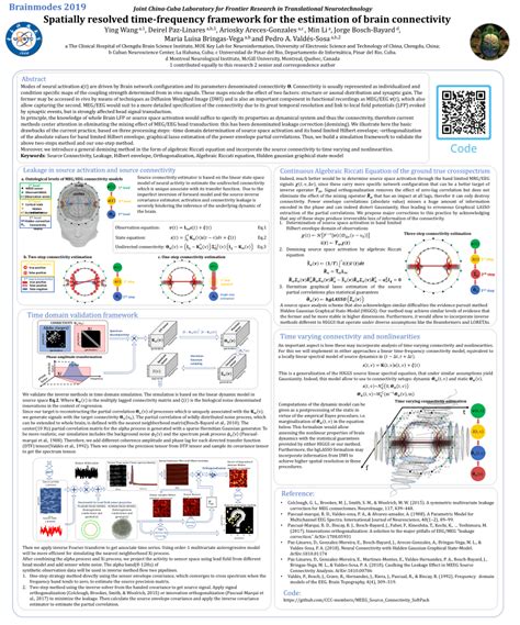 Pdf Spatially Resolved Time Frequency Framework For The Estimation Of Brain Connectivity