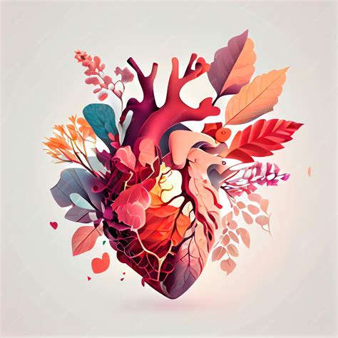 Premium Photo Pretty Aesthetic Heart Illustration With Isolated