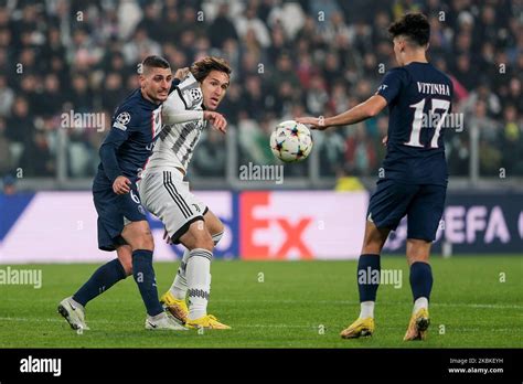 Marco Verratti Of Paris Saint Germain Federico Chiesa Of Juventus Fc