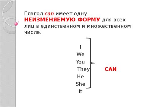 Презентация Модальный глагол Can