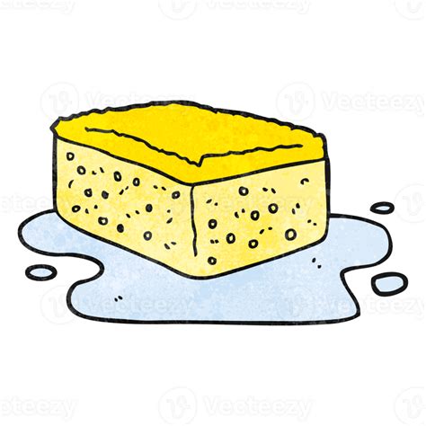 Hand Textured Cartoon Sponge 45153003 Png