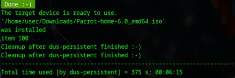 persistent partition parrotos documentation