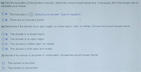 Solved For The Given Function Complete Parts A Through