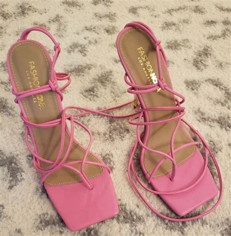 Pink Strappy Stilettos Gold Heel Gold Heels Strappy Stilettos
