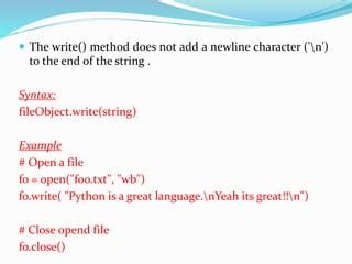Python Files Directories Part Pptx Programming Languages Computing