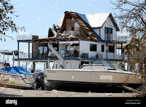 Cudjoe Key Fl Usa 12th Sep 2017 Hurricane Irmas Powerful Winds