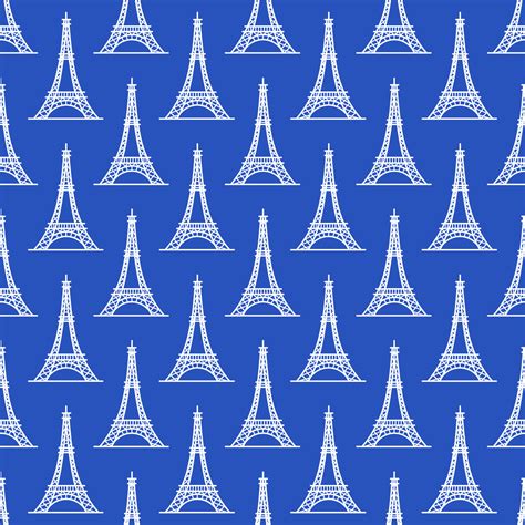 Vector Illustration Seamless Eiffel Tower Pattern Vector Art At Vecteezy