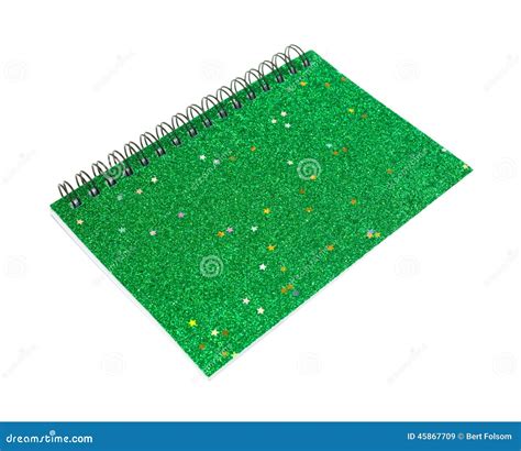 Green Small Notebook Stock Image Image Of Cover Angle 45867709