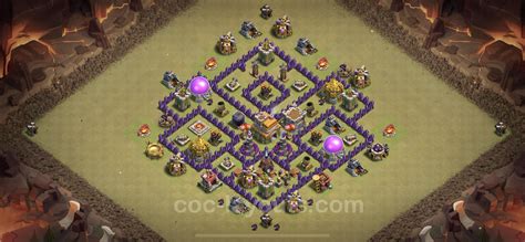 Best Anti 3 Stars War Base Th7 With Link Anti Air Dragon Town Hall