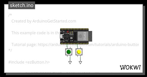 Two Button Short Long Press Wokwi ESP32 STM32 Arduino Simulator