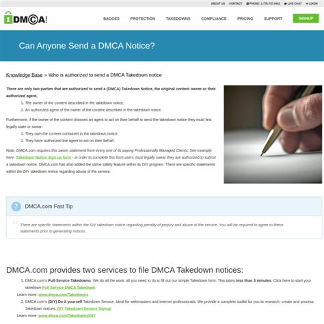 Who Is Authorized To Send A Dmca Takedown Notice
