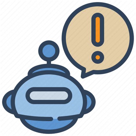 exclamation warning ai robot aiicon icon download on iconfinder