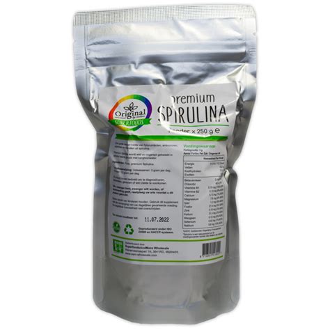 Original Superfoods Spirulina Pacifica Poeder 250 Gram Tarwegraskoning Nl