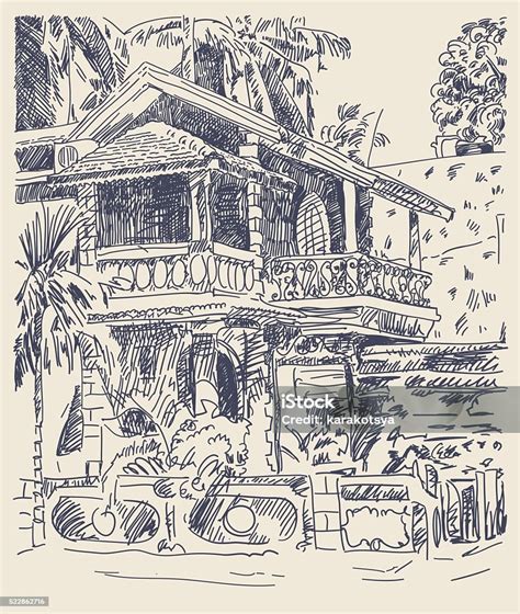 원본영수증에서 그림이요 인도 고아 칼랑굿 바가 가로 Street T 거리에 대한 스톡 벡터 아트 및 기타 이미지 거리 고아 인도 건축 Istock