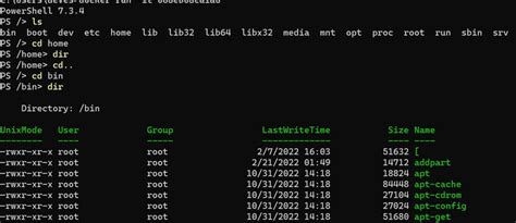 Running Powershell Inside Docker Container