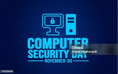 11월은 컴퓨터 보안의 날 배경 템플릿입니다 휴일 개념입니다 배경 배너 플래카드 카드 포스터 디자인 템플릿 벡터 그림입니다 9월에 대한 스톡 벡터 아트 및 기타 이미지