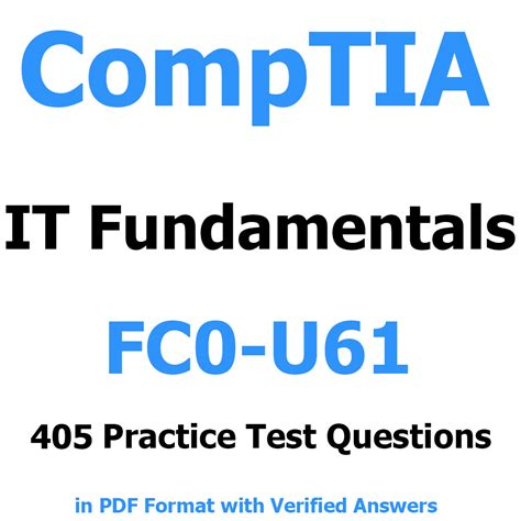 comptia it fundamentals fc0 u61 exam practice questions and answers