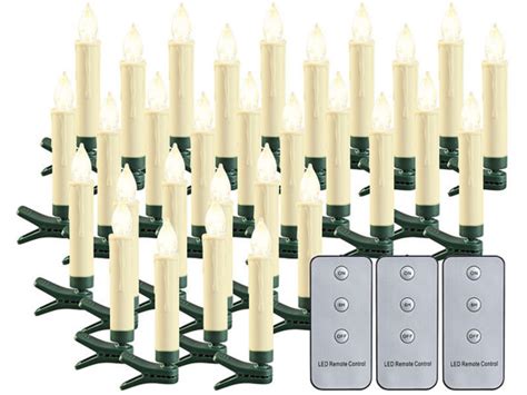 bougies LED pour sapin de Noël Bougies à LED pour sapin Pearl be