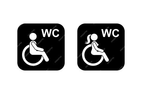 Toilettes Publiques Icône Vecteur Toilettes Signe Homme Femme Personnes