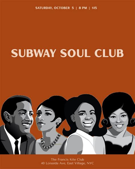 Subway Soul Club Oct 5th Francis Kite Club Handstamp