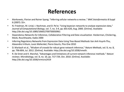 Evaluation Of Inferred Networks Ppt Download