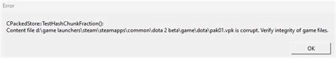 i m having to reverify game files with this error every 5 games or so
