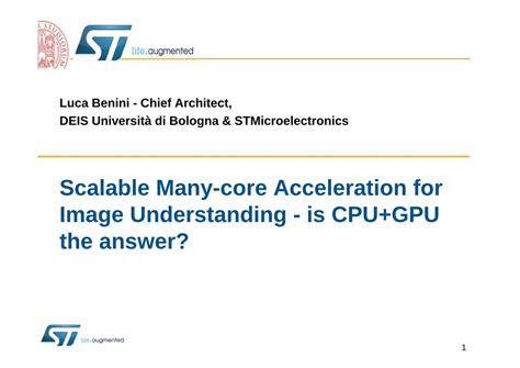 pdf scalable many core acceleration for image understanding · the