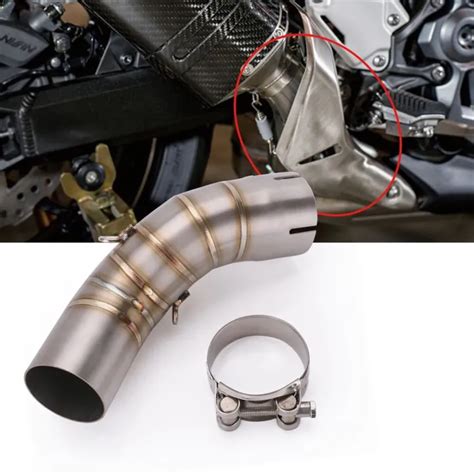 Motorcycle Full Exhaust System Middle Pipe Link Connect For Kawasaki