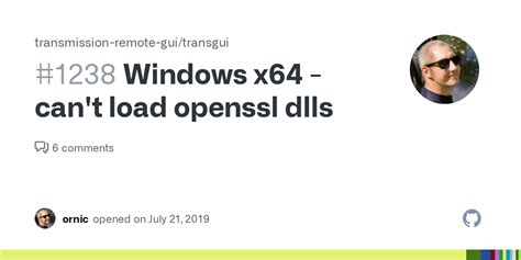 Windows X64 Cant Load Openssl Dlls · Issue 1238 · Transmission