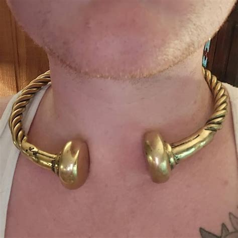 Medieval Celtic Brass Torc Handcrafted Neck Torc For Roman Or Celtic Reenactment Etsy