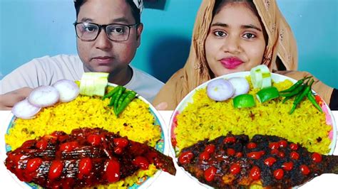 Fish Grilled And Rice Eating Challenge Fish Fry And Rice Eating