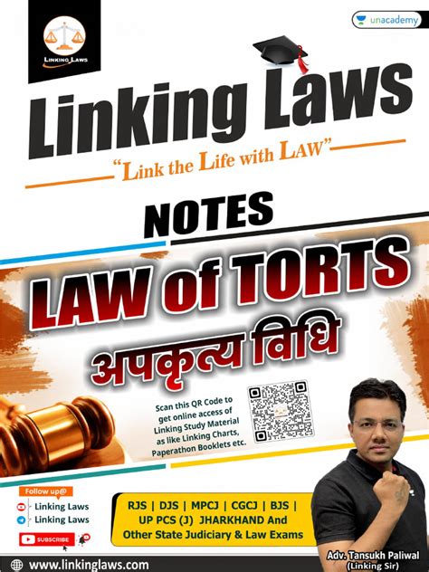 Law Of Torts A4 Notes Pdf Tort Defamation