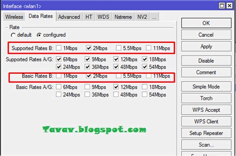Specific Setting Wireless MikroTik Data Rates Tx Power Channel Bonding MIMO Tavav S Blog