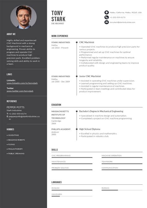 Cnc Machinist Resume Sample Template And Writing Guide