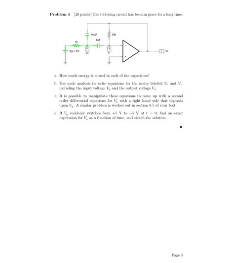Solved Problem Points The Following Circuit Has Been Chegg