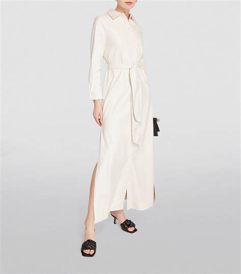 Womens Alice Olivia White Faux Leather Chassidy Shirt Dress Harrods