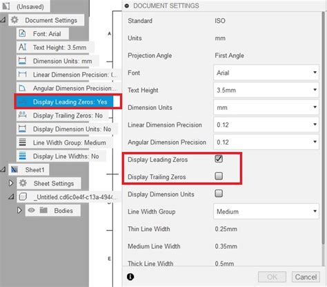 deviation tolerance values do not display line up in fusion 360